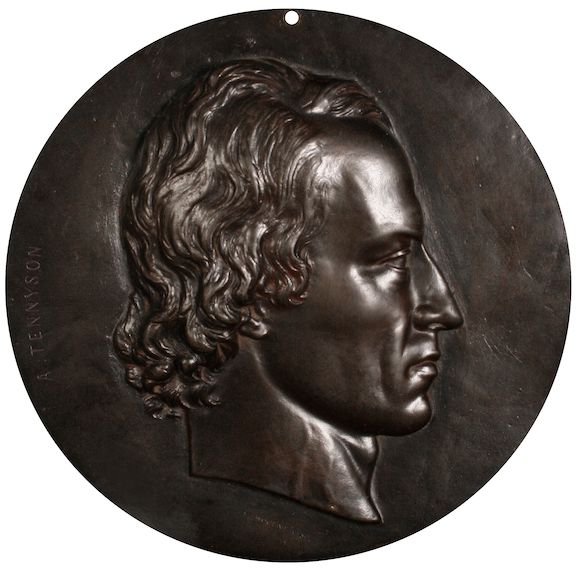 Bonhams : Thomas Woolner (British, 1825-1892): A bronze relief portrait ...