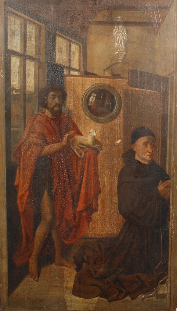 Bonhams : After Robert Campin, 19th Century Heinrich von Werl and St ...