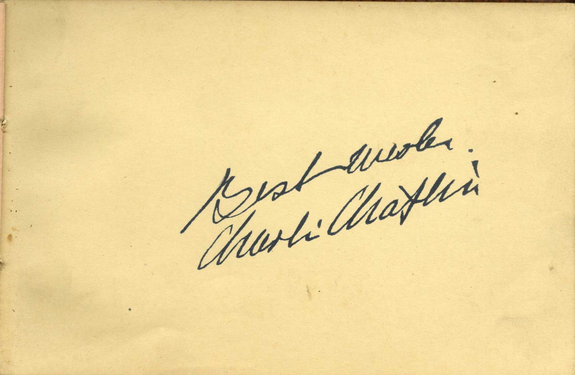 Autograph – Charlie Chaplin (1889-1977 - auctions & price archive