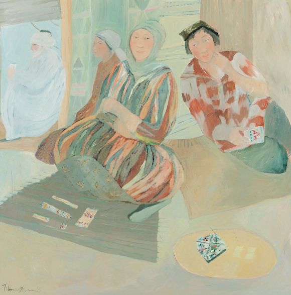 Bonhams : Brenda Lenaghan, RSW (British, born 1941) Three Women