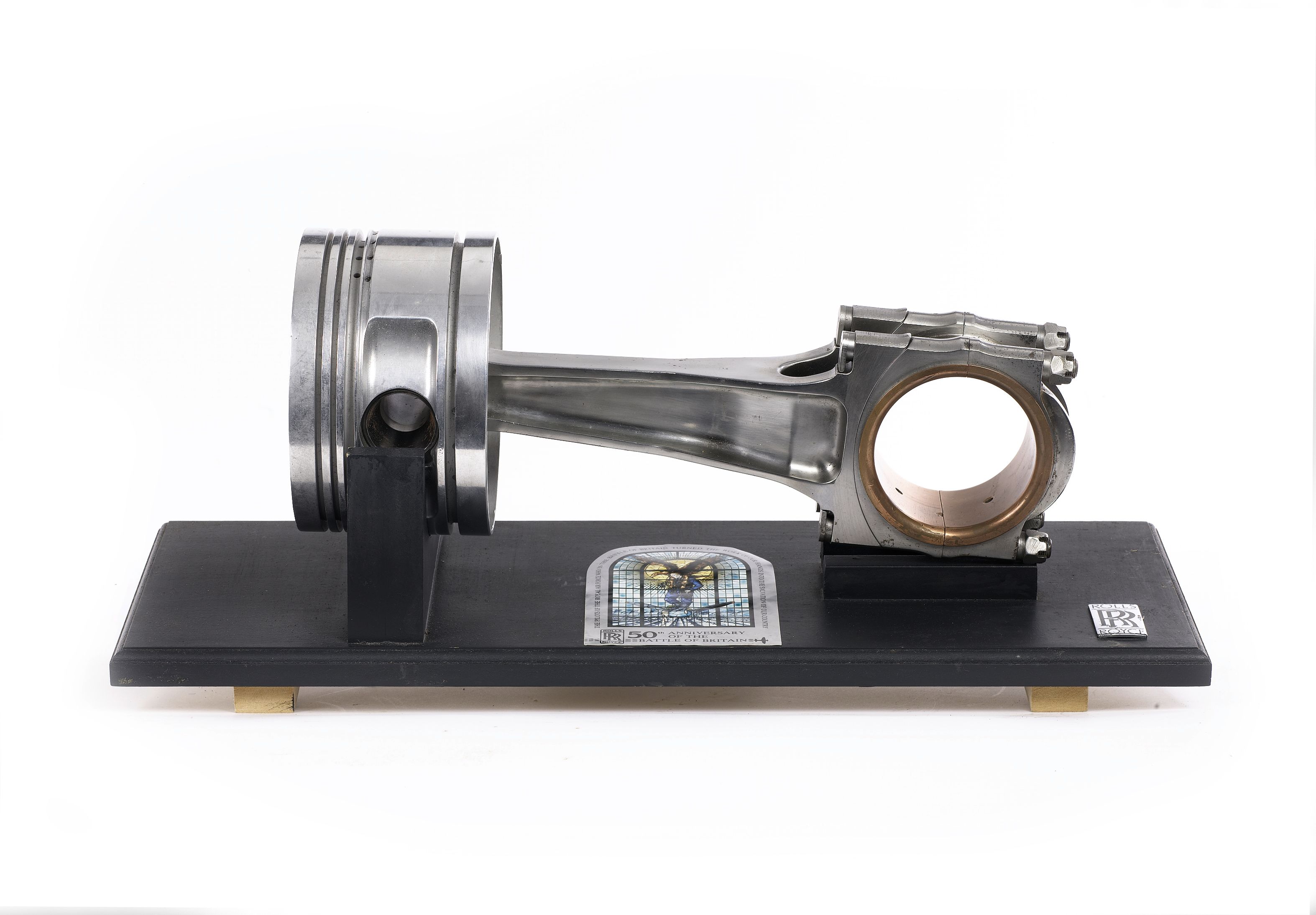 Bonhams Cars : A Rolls-Royce Merlin piston and connecting rod