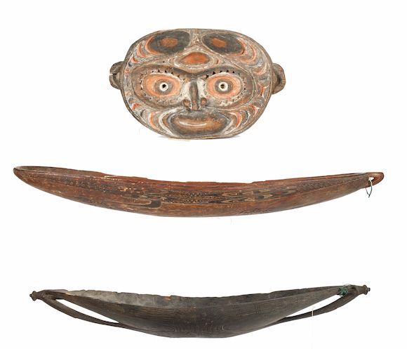 Bonhams : A Sepik feast bowl, a Lake Sentani bowl and a Iatmul mask 3