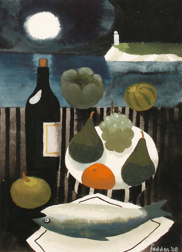 Bonhams : Mary Fedden R.A. (British, born 1915) 'The black bottle'
