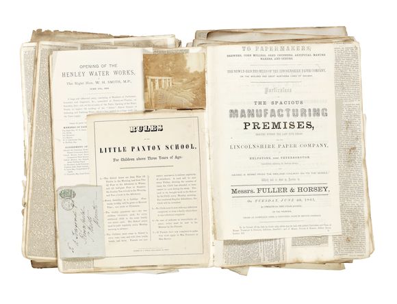 Bonhams : ALBUM - EPHEMERA An album of printed ephemera, advertisements ...
