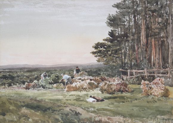 Bonhams : Edmund Morison Wimperis (British, 1835-1900) 'Gorse Cutters',