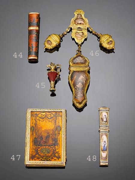 Bonhams : An early 19th century Swiss gold and enamelled etui, by ...