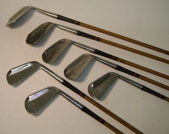Bonhams : A clean matching set of 7 steel shafted Ben Sayers Domesole ...