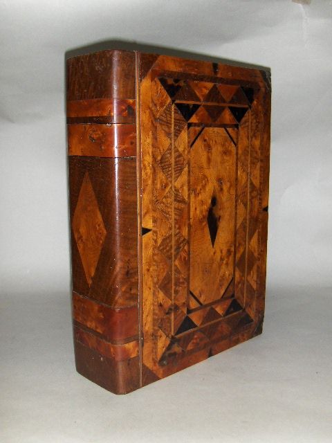 Bonhams : An early 19th century puzzle box in the form of a book with ...