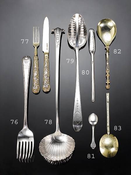 Bonhams : A mid 17th century German silver-gilt spoon with fig-shaped ...