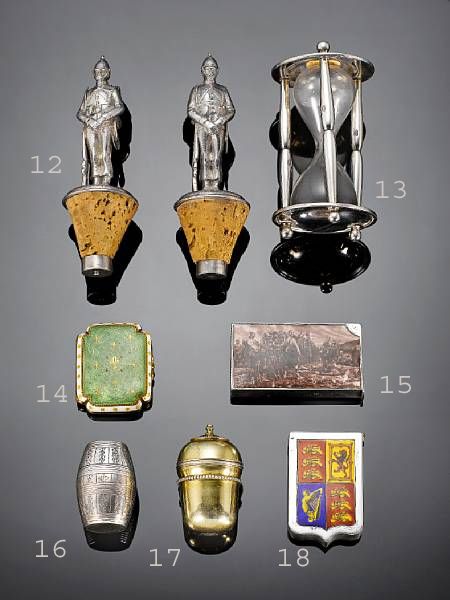 Bonhams : A pair of Victorian silver figural bottle stoppers, by John ...