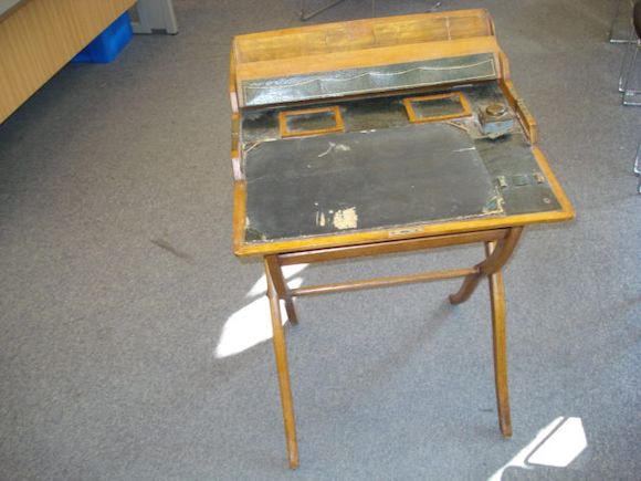 Bonhams : A late Victorian oak campaign writing table,
