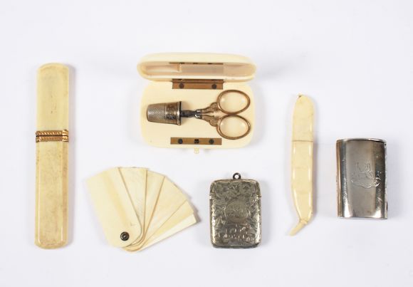 Bonhams : An ivory sewing compendium (6)