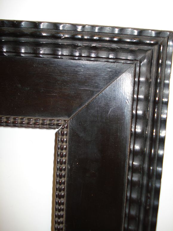Bonhams : A small Dutch 18th Century ebony ripple moulding frame ...