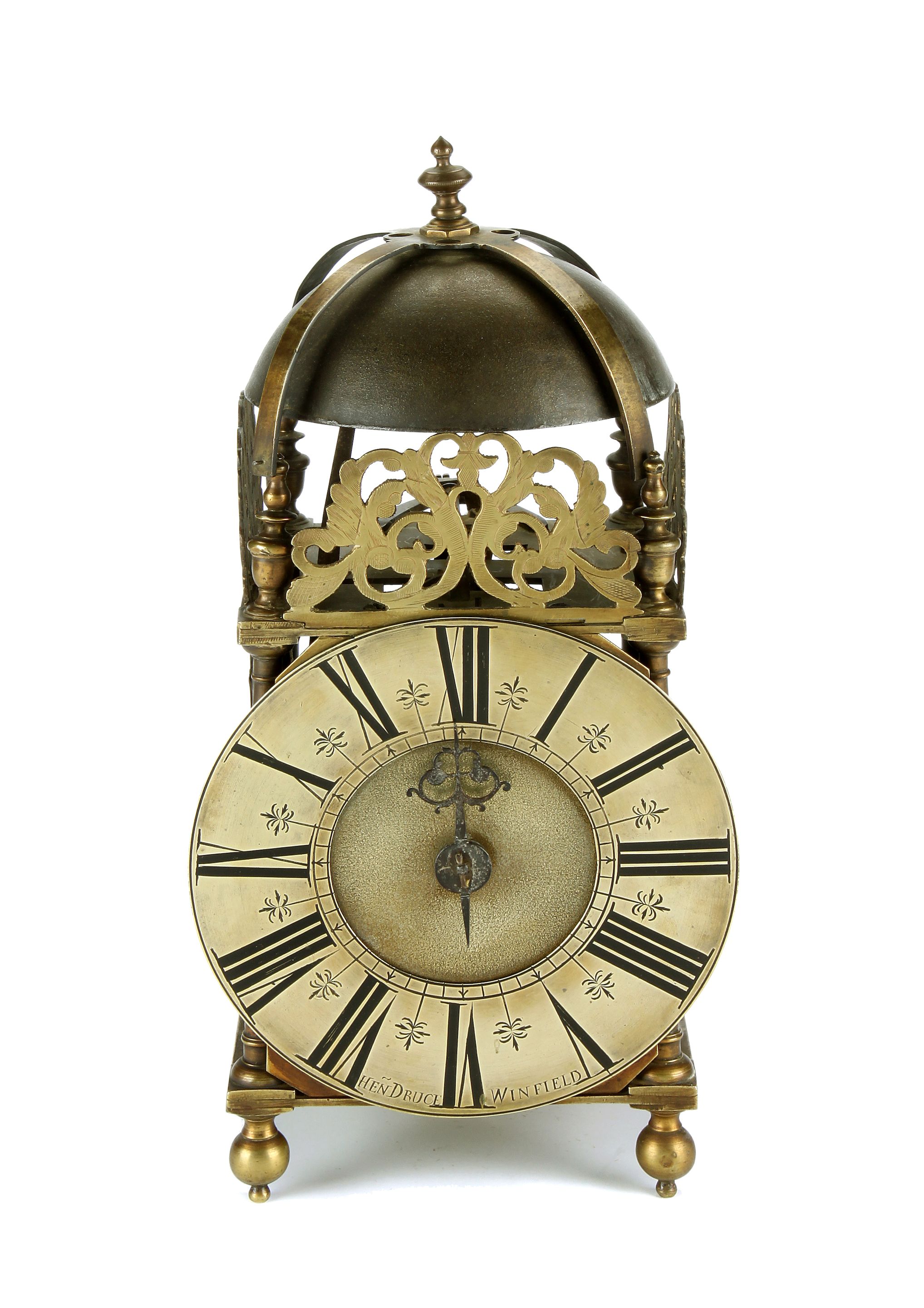 Bonhams : A late 17th/early 18th Century brass lantern timepiece Henry ...