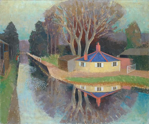 Bonhams : Kenneth Armitage (British, 1916-2002) Canal Near Frimley ...