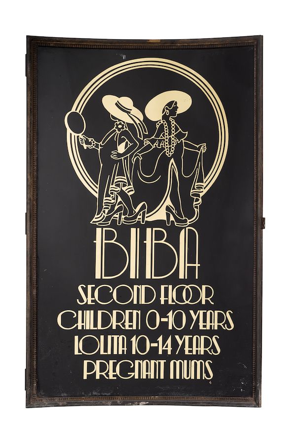 Bonhams : Steven Thomas for Biba, a mirrored sign, designed circa 1973 ...