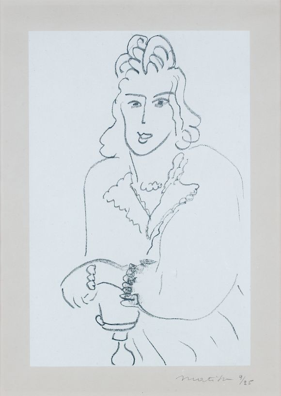 Bonhams : Henri Matisse (French, 1869-1954) Portrait of a lady from ...