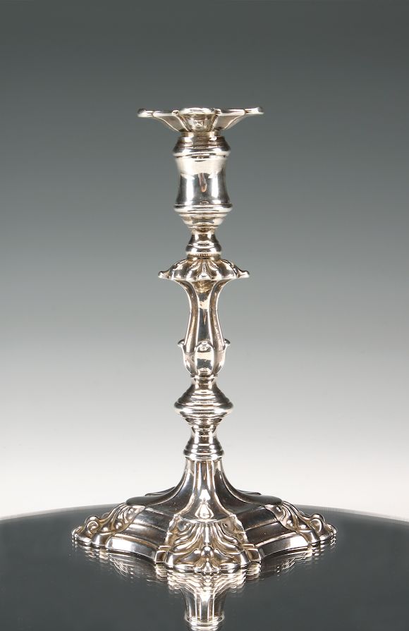 Bonhams : A Victorian taper stick by Walker Knowles & Co., Sheffield 1840