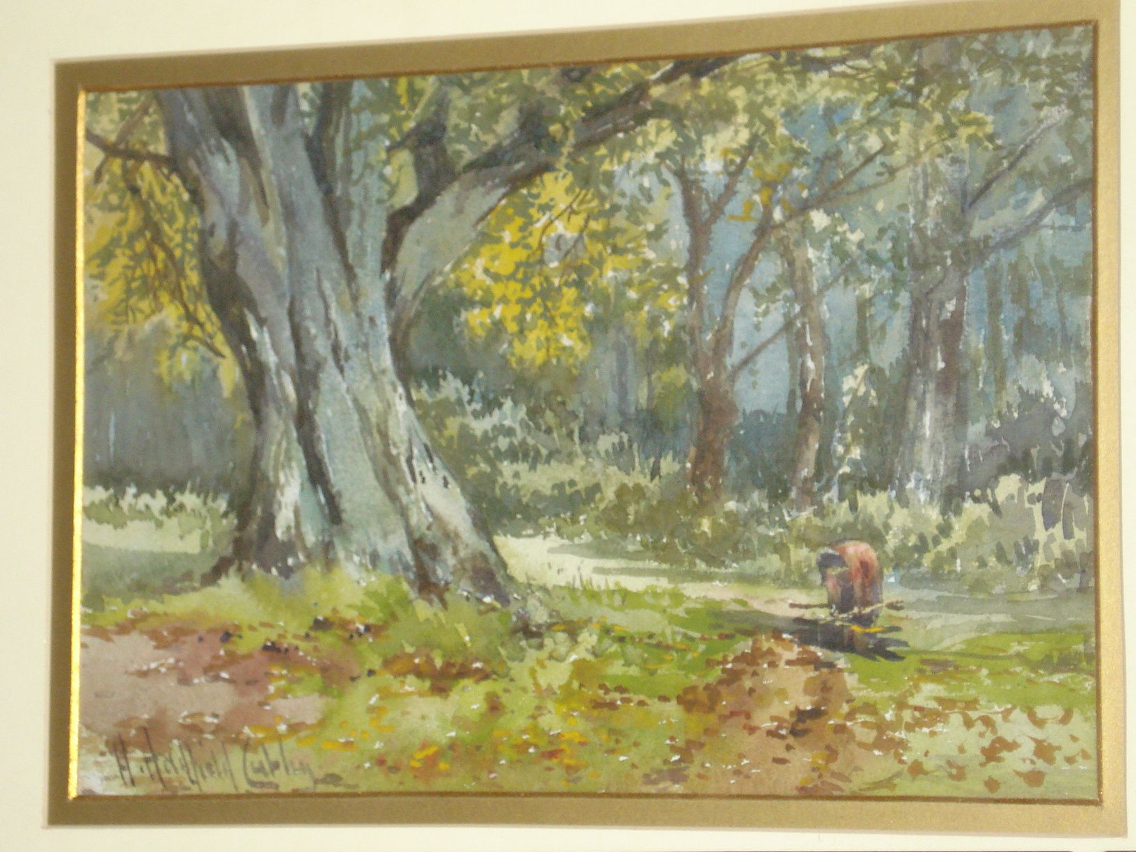 Bonhams : Henry Hadfield Cubley (British, active 1882-1904) A woodland ...