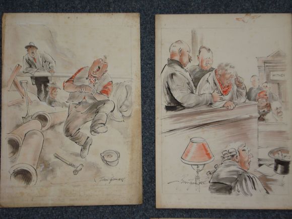Bonhams : Bert Thomas (British, 1883-1966) A selection of cartoons to ...