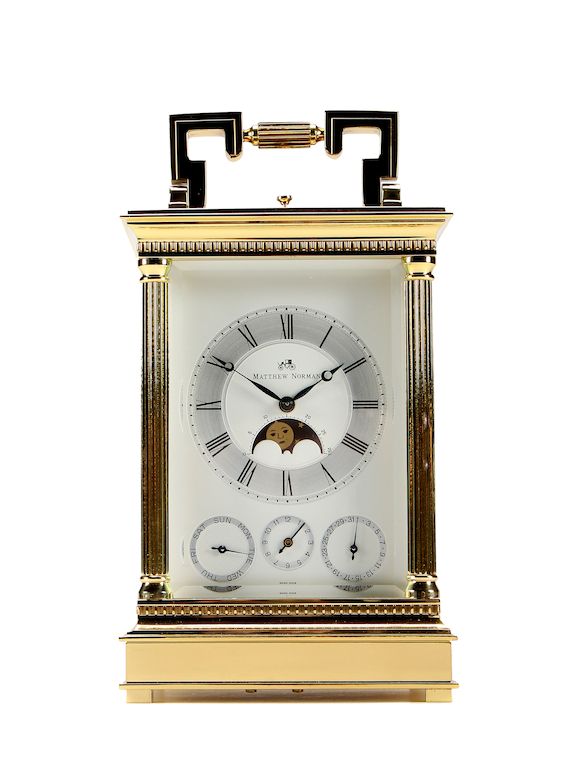 Bonhams : A good quality Matthew Norman brass-cased four-dial carriage ...