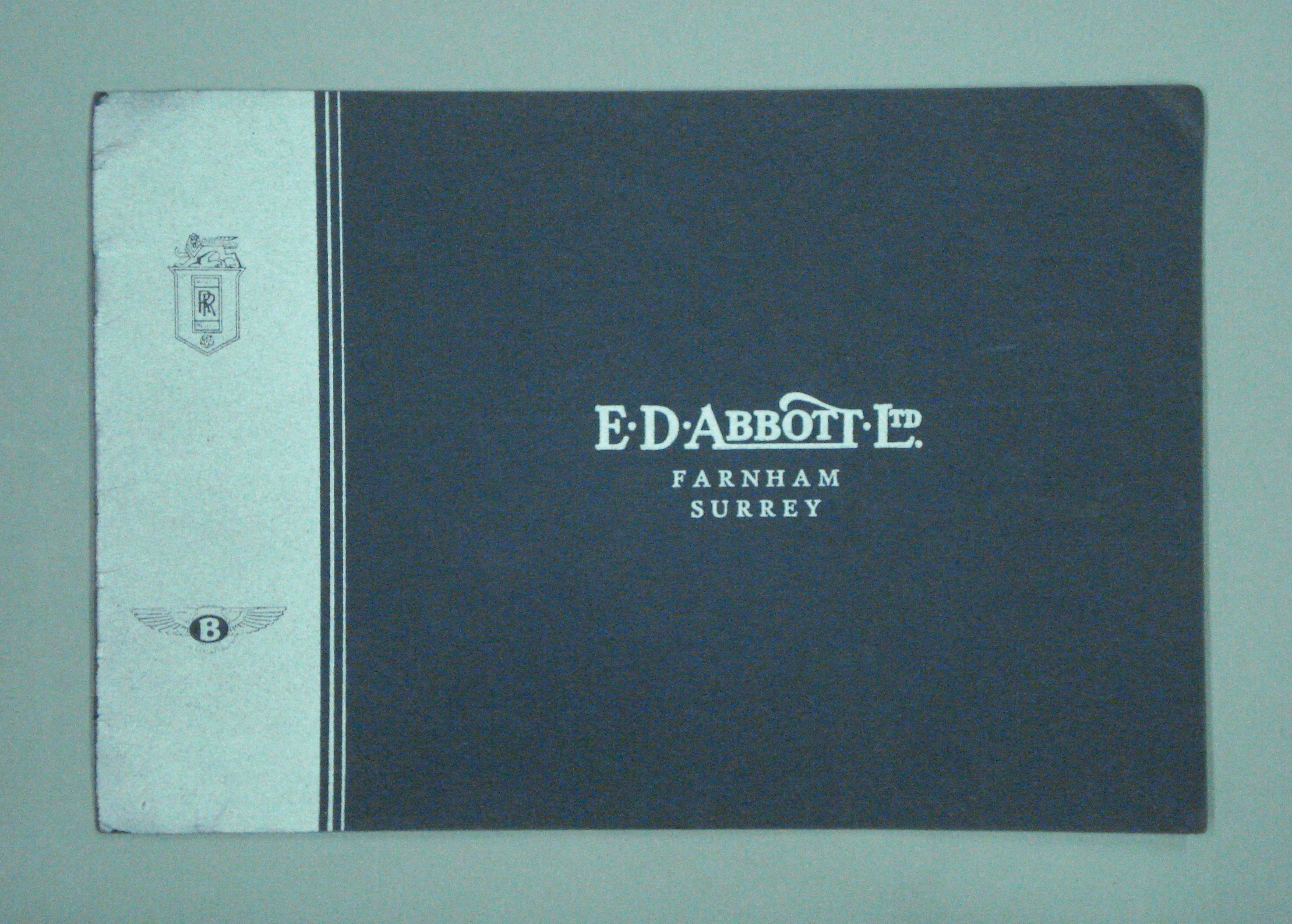 Bonhams Cars : A rare E D Abbott Ltd. Coachbuilders & Engineers ...