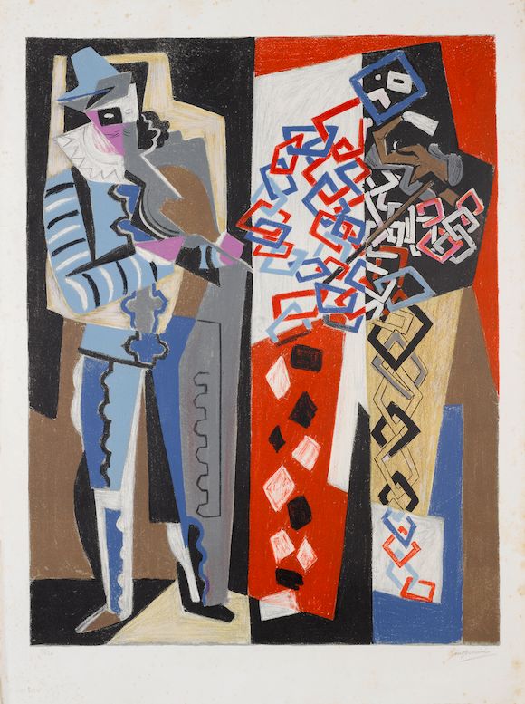 Bonhams : Gino Severini (Italian, 1883-1966) Arlecchino e Pedrolino ...