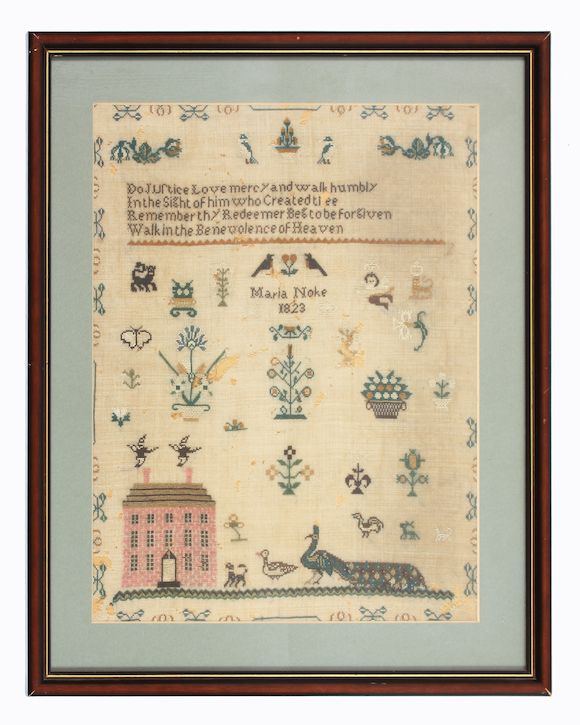 Bonhams : An early 19th century sampler by Maria Noke