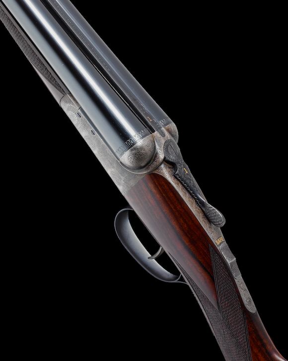 Bonhams : A fine 12-bore single-trigger round action ejector gun by ...