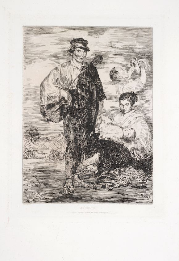 Bonhams : Edouard Manet (French, 1832-1883) The Gypsies (Les Gitanos ...