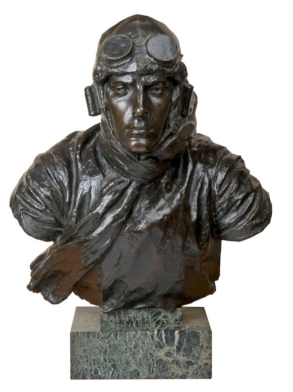 Bonhams : Mary Pownall Bromet (Exh 1889-1932) An Aviator 77.5 cm. (30 1 ...