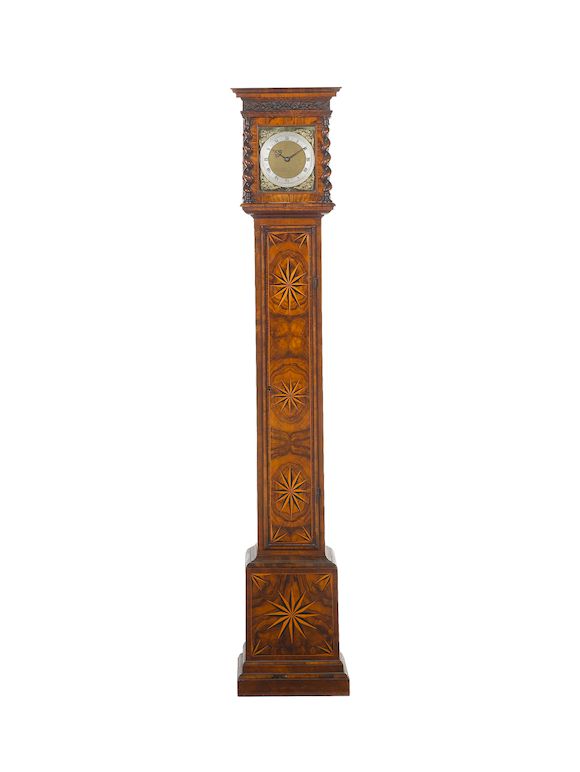 Bonhams : A very rare and intriguing miniature longcase timepiece with ...