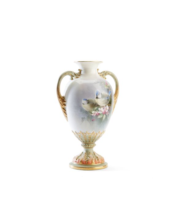 Bonhams : A Royal Worcester vase painted by H Davis 1903