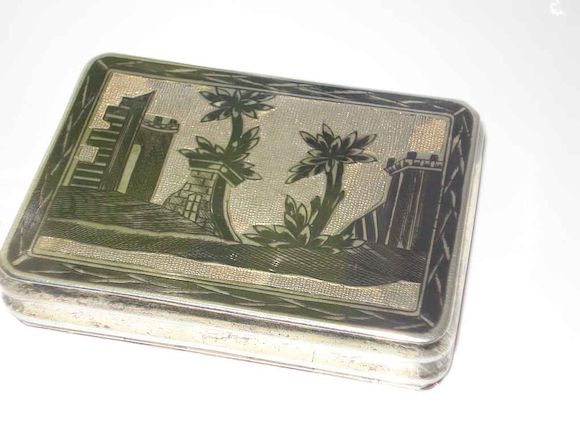 Bonhams : A 19th century Russian silver-gilt and niello box, by Dimitri ...