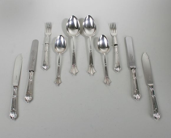 Bonhams : An 'Albany' pattern plated part table service retailed by ...