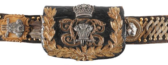 Bonhams : 10th (The Prince of Wales Own Royal) Hussars Pouch and Belt