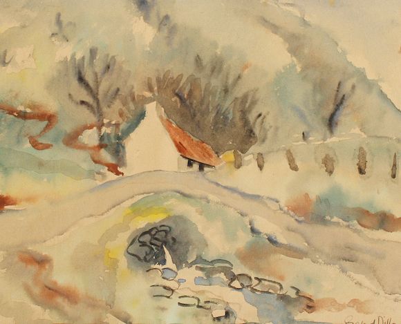 Bonhams : Gerard Dillon (Irish, 1916-1971) 'Cottage in the Glen'