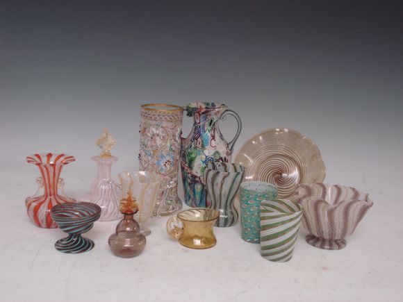 Bonhams : A collection of Venetian glasses 19th/20th century