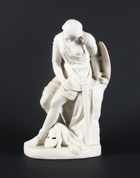 Bonhams : A Minton parian figure of Clorinda Dated 1848.