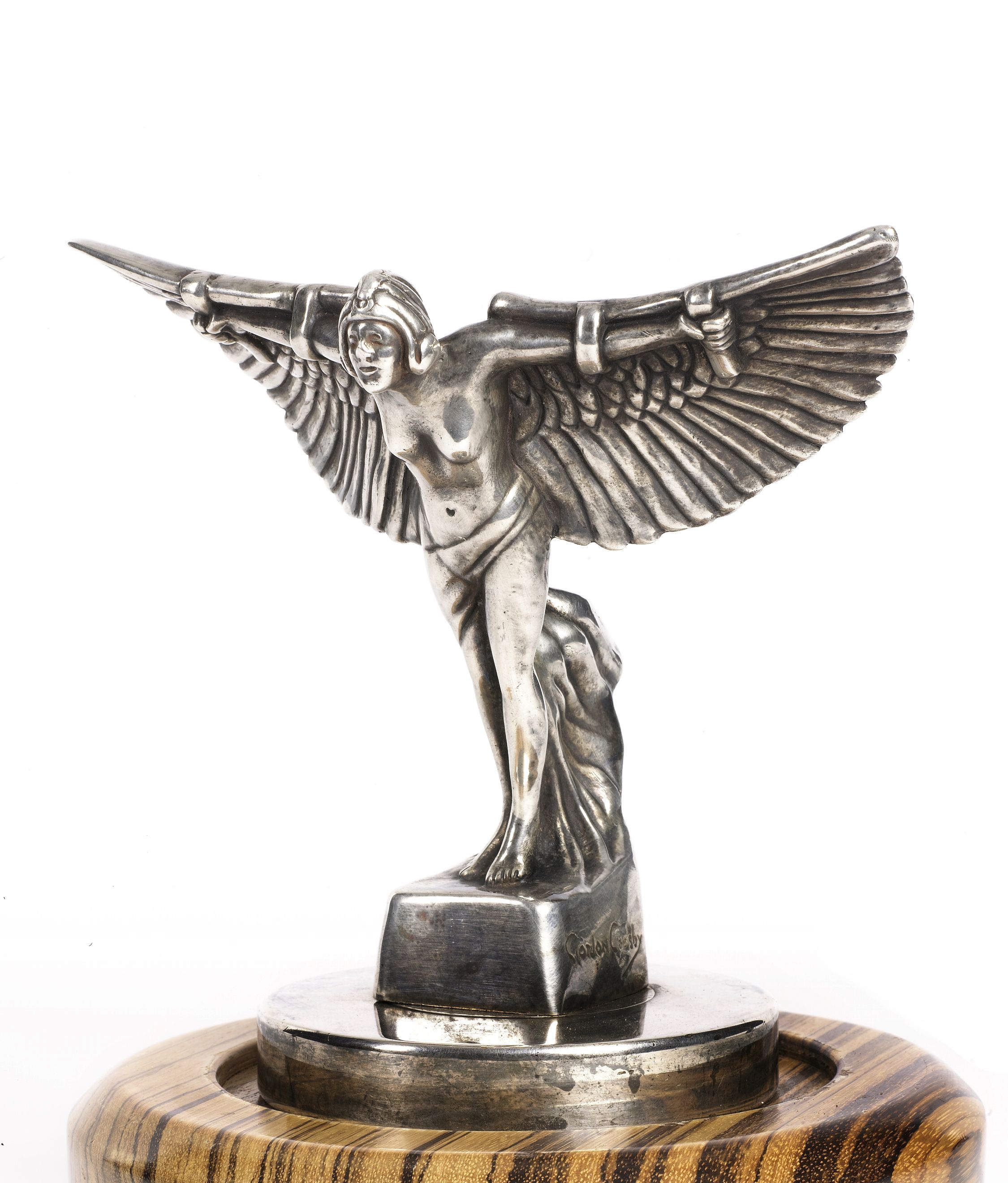 Bonhams Cars : A Gordon Crosby Winged Icarus mascot, signed G. Crosby ...