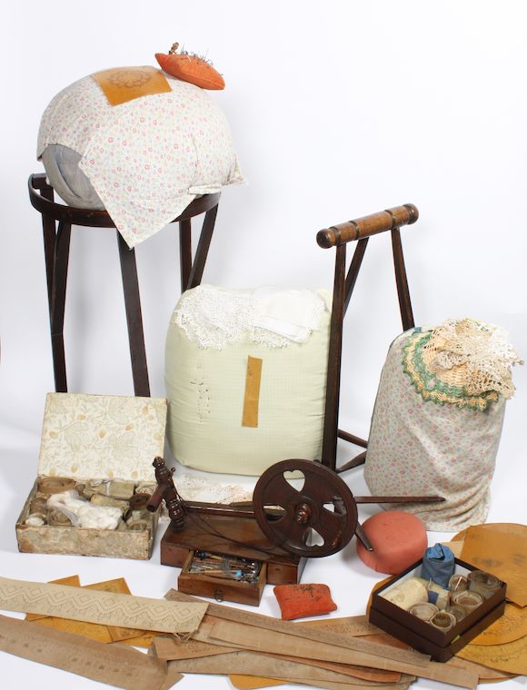 Bonhams : A group of lace making equipment