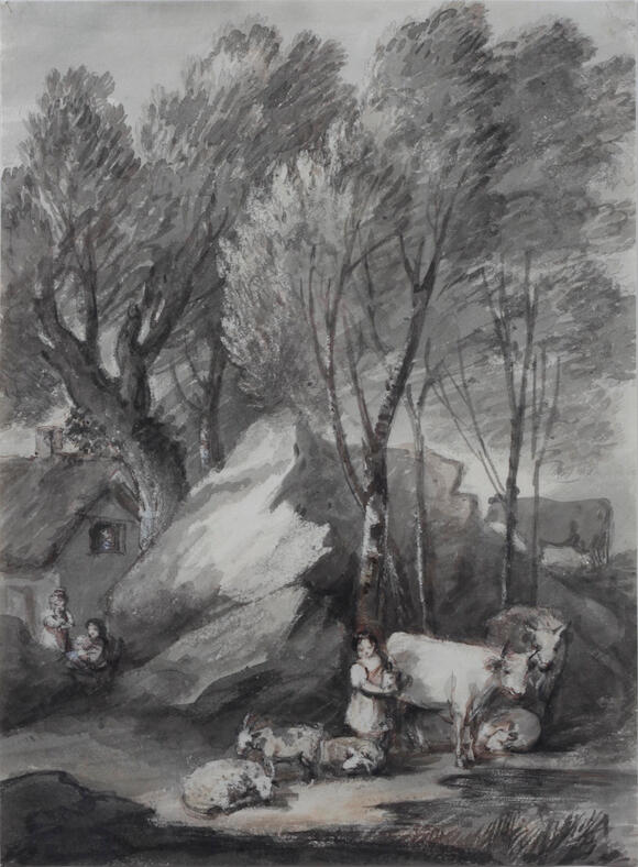 Bonhams : Attributed to Thomas Barker of Bath (Pontypool 1769-1847 Bath) Figure and livestock ...