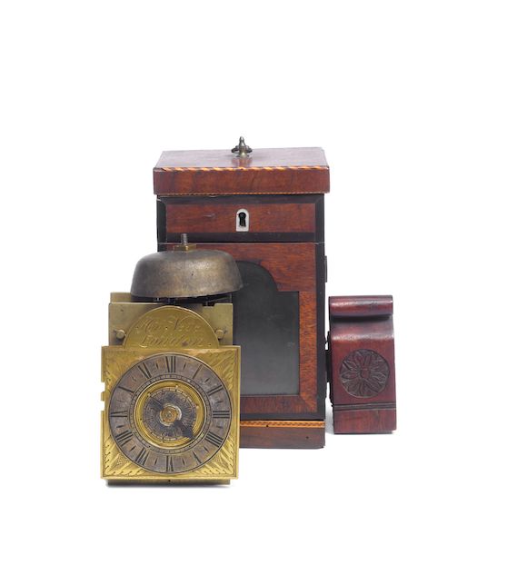 Bonhams : An interesting mid 18th century alarm wall timepiece Hen ...