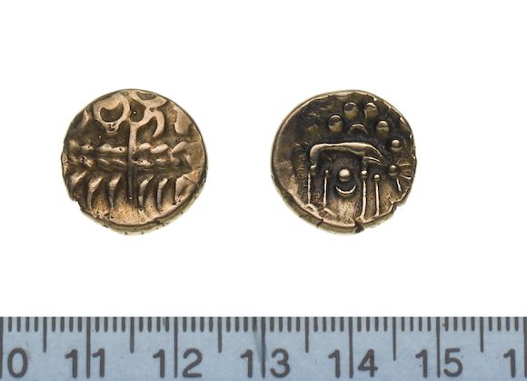 Bonhams : Celtic J Stater, 1st Century BC, Norfolk wolf gold stater, 5 ...