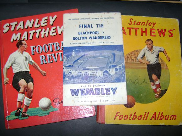 Bonhams : A collection of Stanley Matthews hand signed items