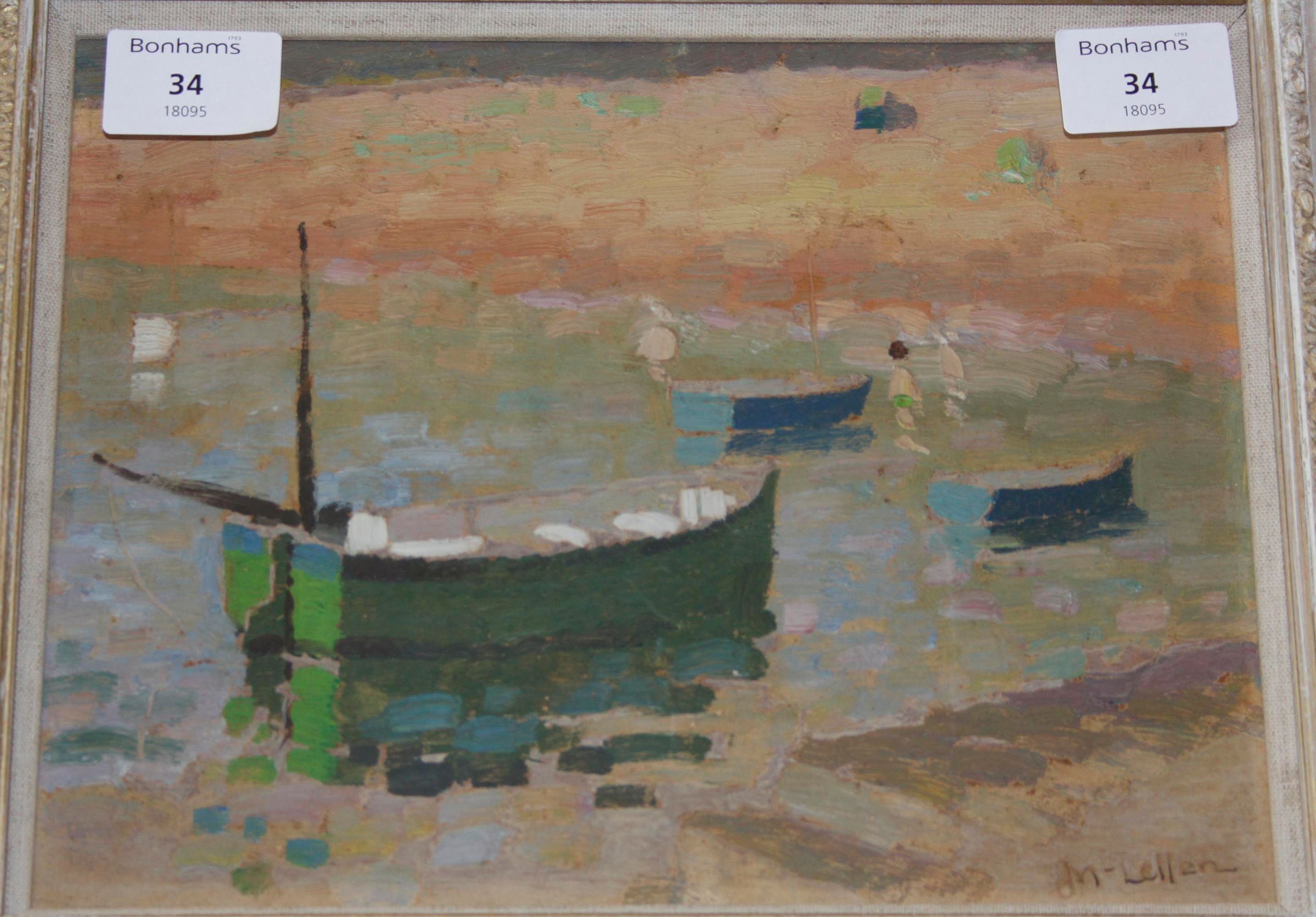 Bonhams : Alexander Matheson McLellan (Scottish, 1872-1957) Beached ...