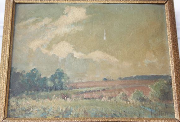 Bonhams : Herbert Rollett (British, 1872-1932) Rural landscape