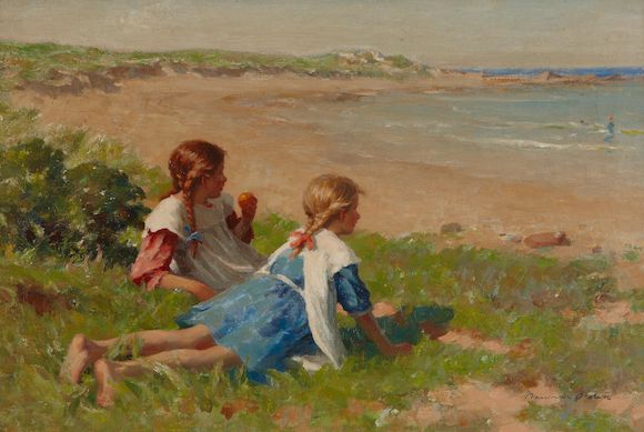 Bonhams : William Marshall Brown, RSA RSW (British, 1863-1936) Pease Bay