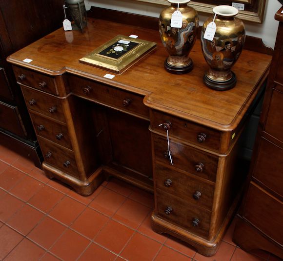 Bonhams : A mid-Victorian pedestal dressing table,with inverted ...