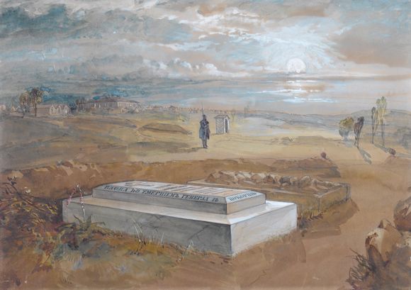 Bonhams : William Simpson (British, 1823-1899) A Russian grave, Crimea